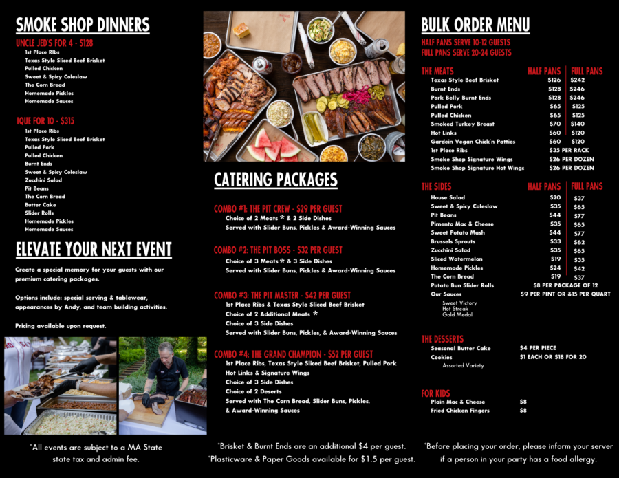 Catering Menu - The Smoke Shop BBQ